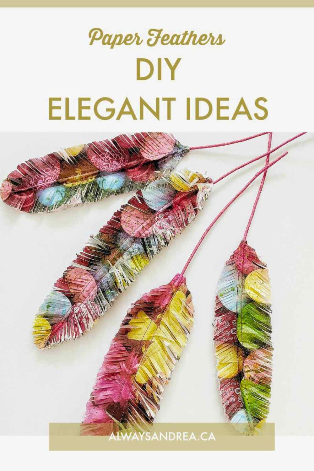 Paper Feathers - Make Them Gorgeous - Its Blooming Paper