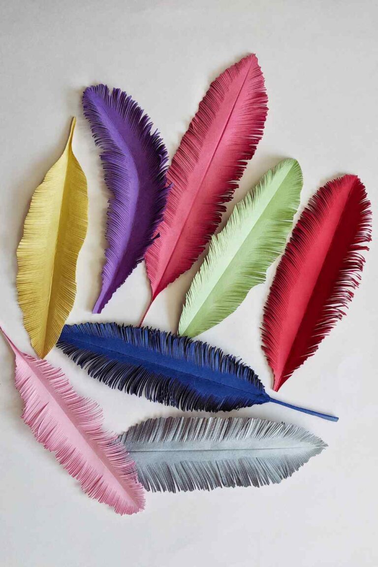 Paper Feathers - Make Them Gorgeous - Its Blooming Paper